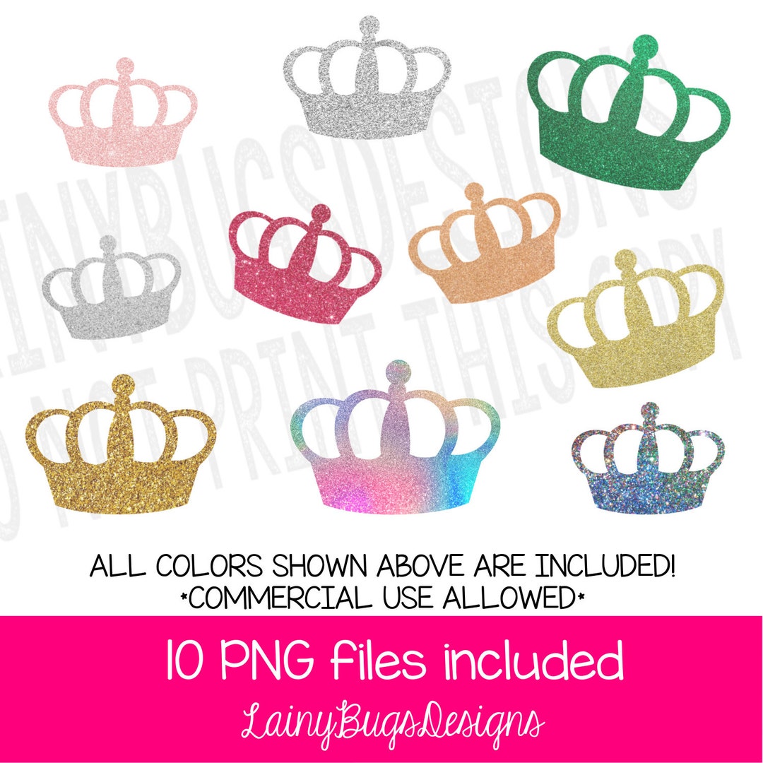 Royal Princess Crown Clipart - PNG Files - Princess Crowns - Glitter ...