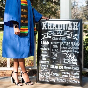 Class of 2019 Chalkboard Sign - Printable Graduation Chalkboard ...