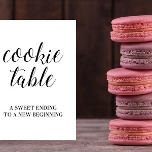 Cookie Table Wedding Sign - Printable Cookie Table Signage - Wedding ...