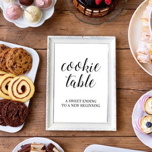 Cookie Table Wedding Sign - Printable Cookie Table Signage - Wedding ...