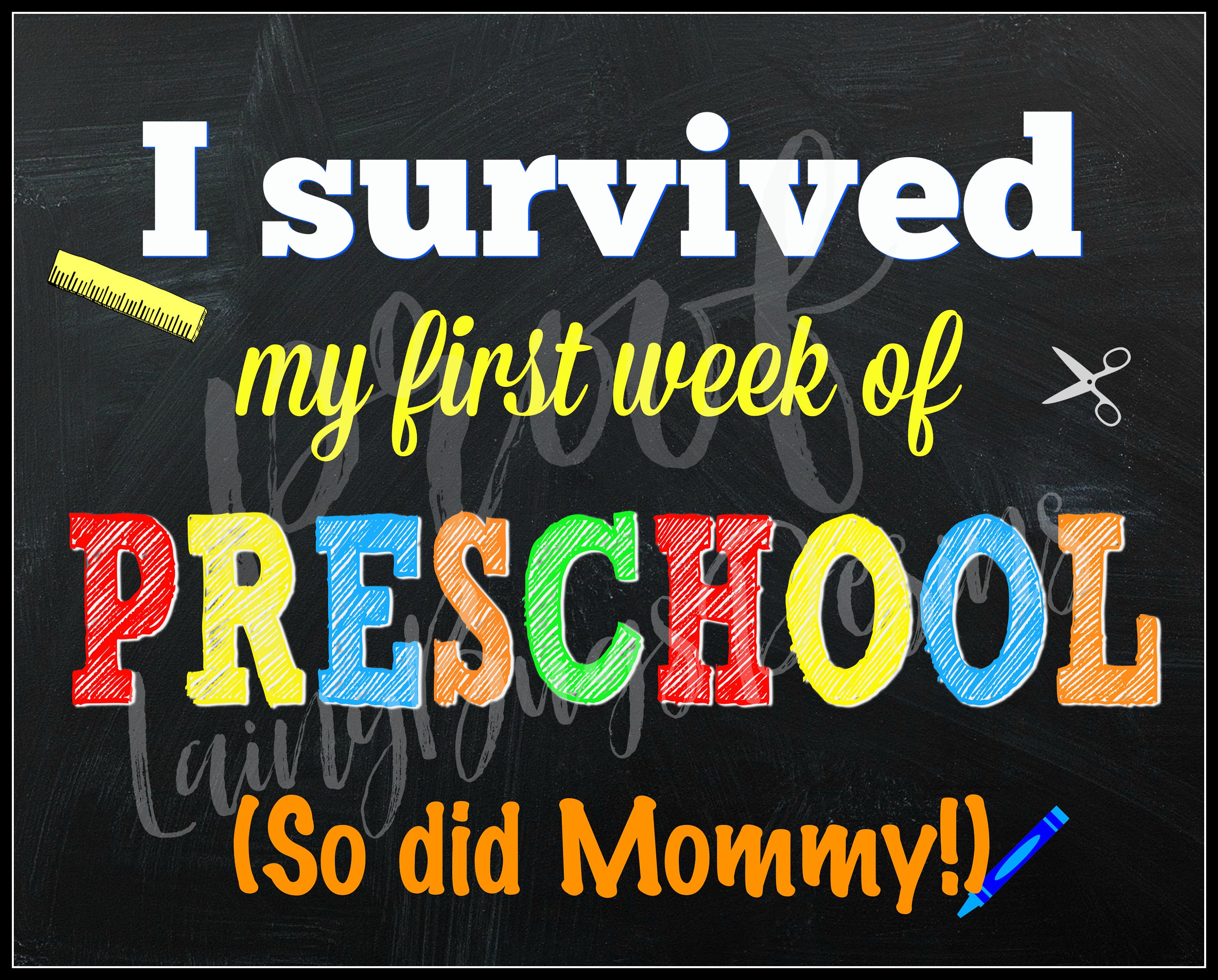 I Survived My First Week of Preschool Sign I Survived My - Etsy Australia