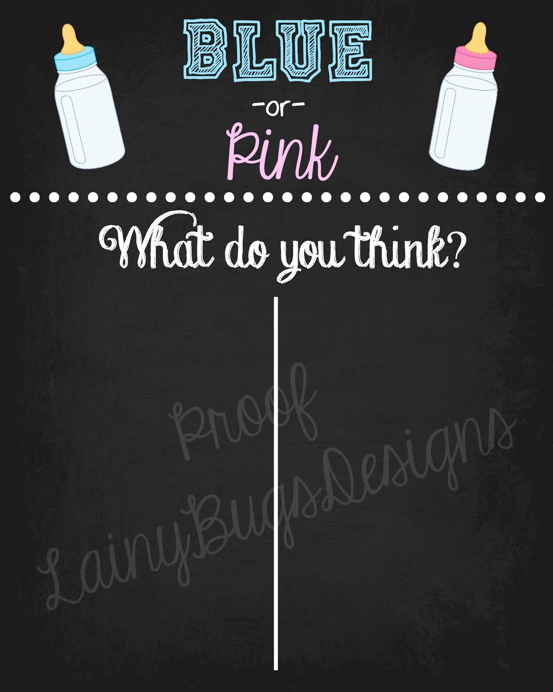 Gender Reveal Voting Chart Printable Gender Reveal Decor - Etsy