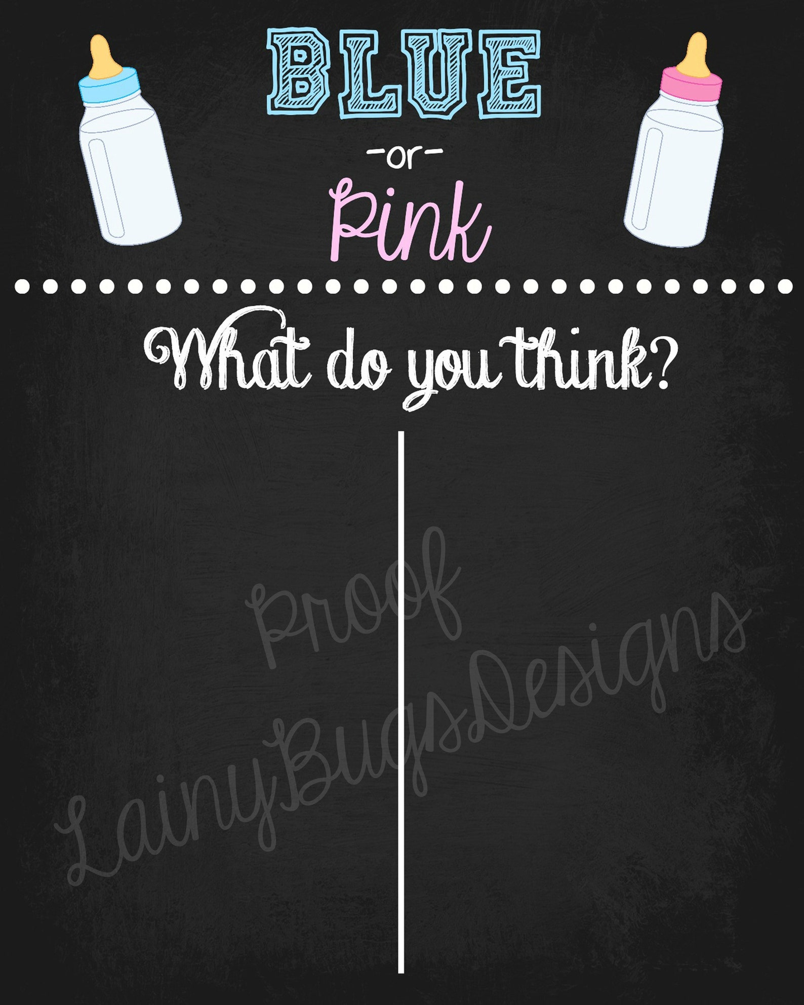 Gender Reveal Voting Chart Printable Gender Reveal Decor - Etsy