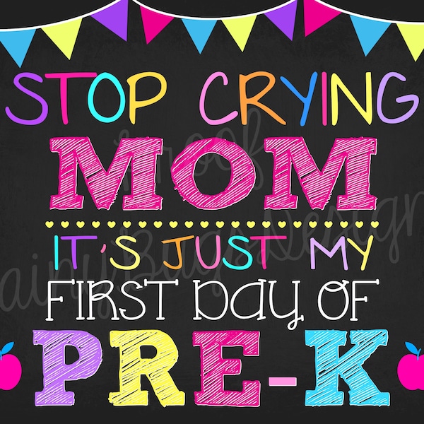 First Day of Pre K - Etsy