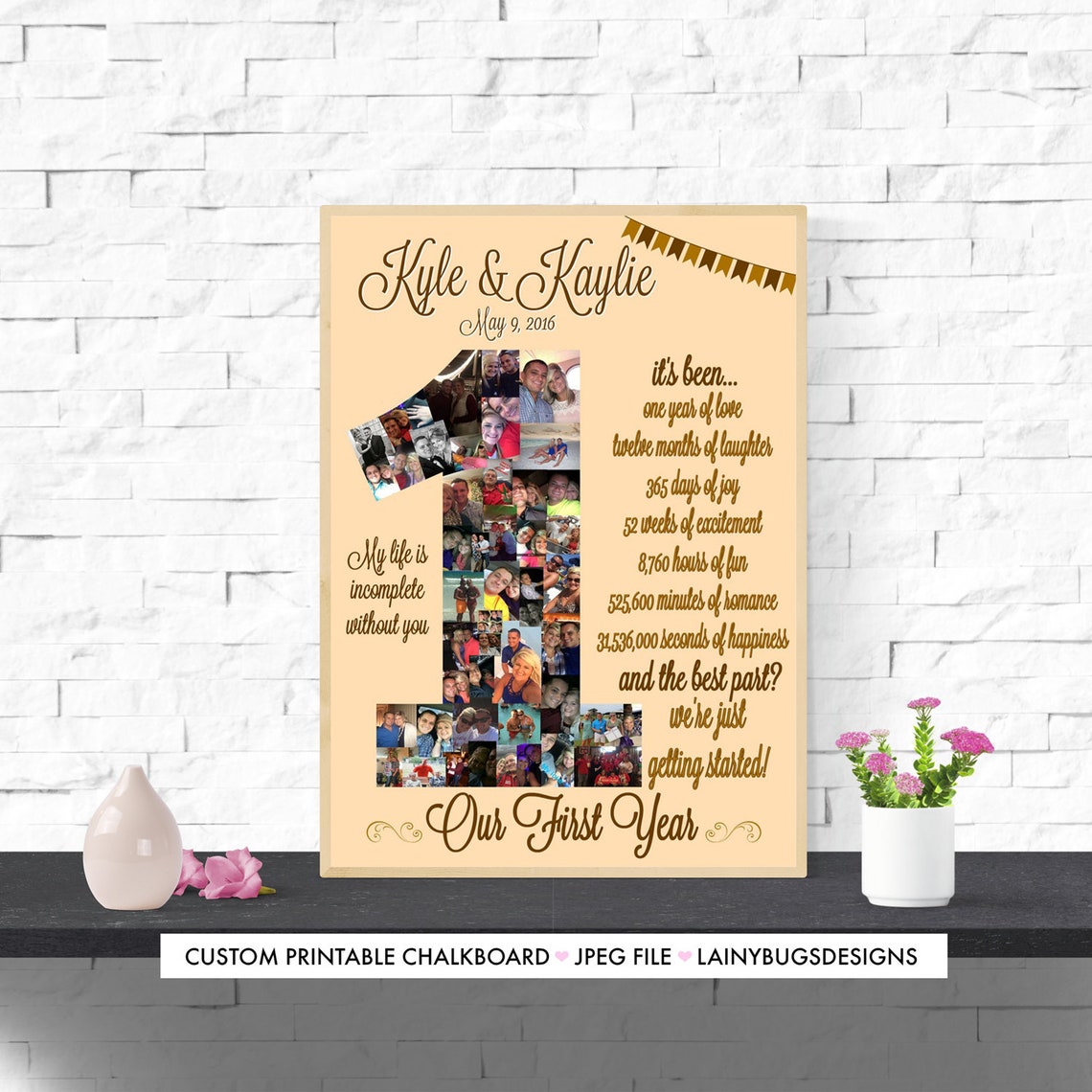 One Year Anniversary Our First Year First Year Together - Etsy