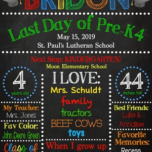 Pre-k Graduation Chalkboard - Preschool Chalkboard Sign - Digital ...