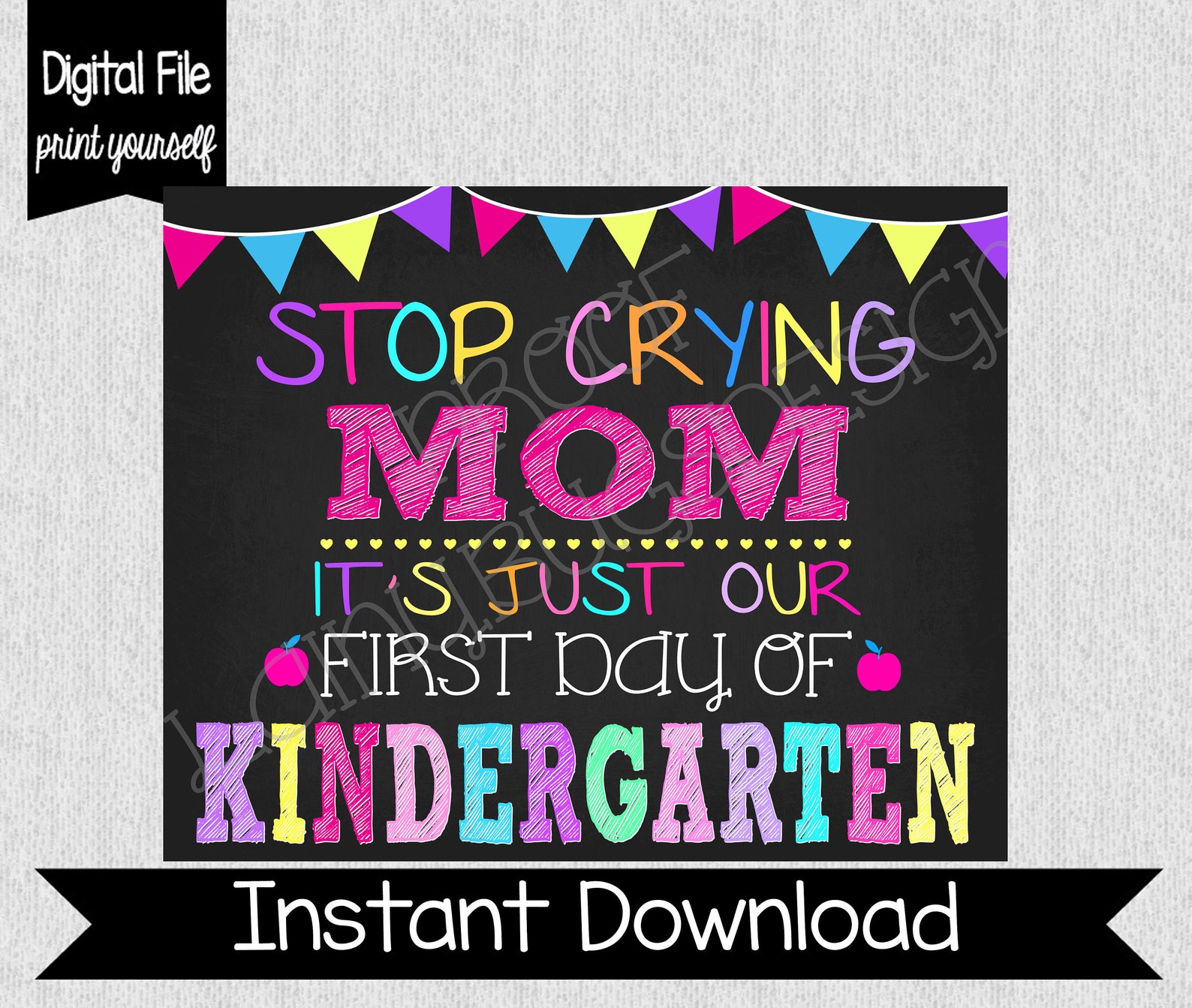 Stop Crying Mom It's Just Our First Day of Kindergarten - Etsy
