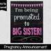 Big Sister Pregnancy Announcement Digital Instant Download Not ...