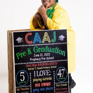 Pre-k Graduation Chalkboard - Preschool Chalkboard Sign - Digital ...