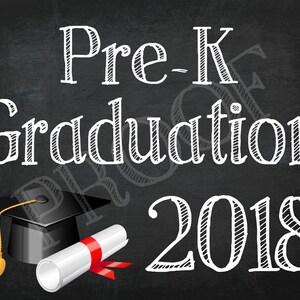 Pre-k Graduation Chalkboard - Preschool Graduation Sign - Pre-k ...