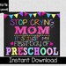 Stop Crying Mom It's Just My First Day of Preschool Sign - Etsy