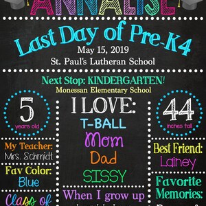 Pre-k Graduation Chalkboard - Preschool Chalkboard Sign - Digital ...