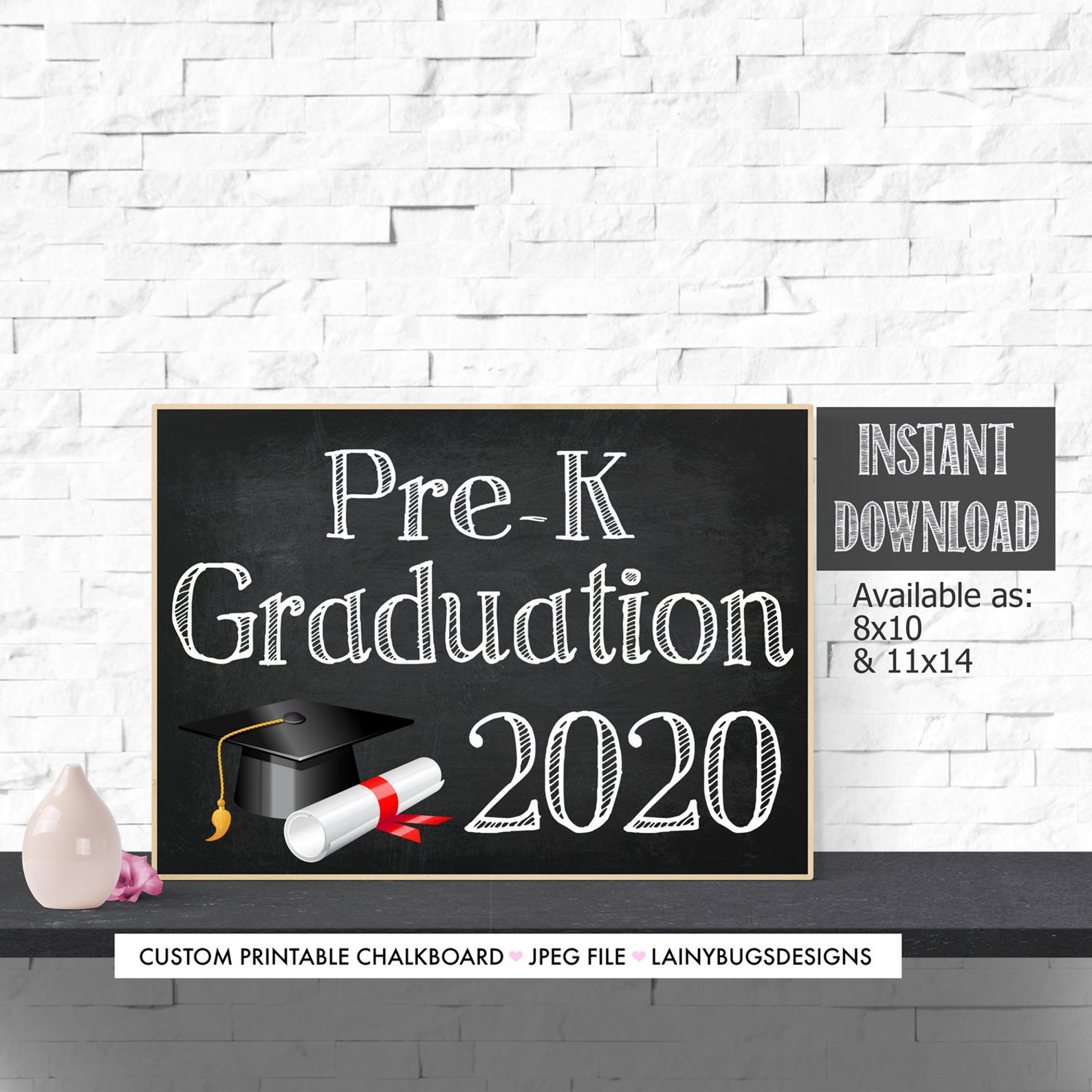 Pre-k Graduation Chalkboard Preschool Graduation Sign - Etsy