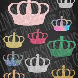Royal Princess Crown Clipart - PNG Files - Princess Crowns - Glitter ...