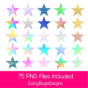 Professional Glitter Stars - Cute Star Clipart - Glitter Stars - .PNG ...