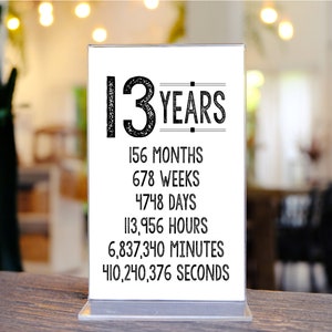 Printable 13th Birthday Signs - Fun 13th Birthday Party Decor - Boy or ...