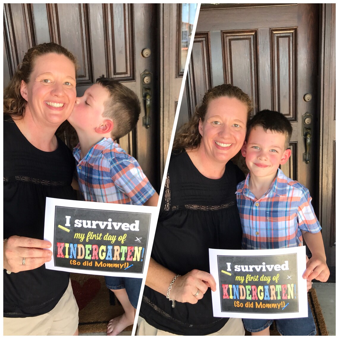 I Survived My First Day of Kindergarten Sign so Did Mommy | Etsy