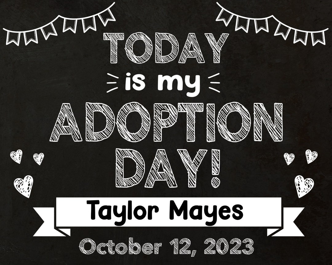 Adoption Announcement Sign - Printable Adoption Sign - Adoption Day ...