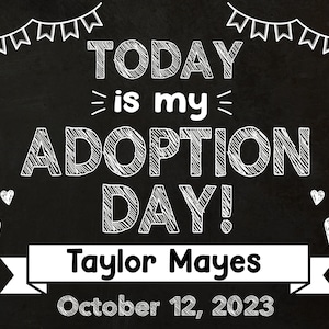 Adoption Announcement Sign - Printable Adoption Sign - Adoption Day ...