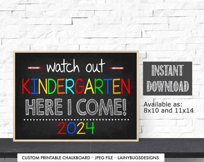 Watch Out First Grade Here I Come Kindergarten Graduation Back to ...