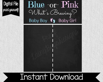 Gender reveal chart | Etsy