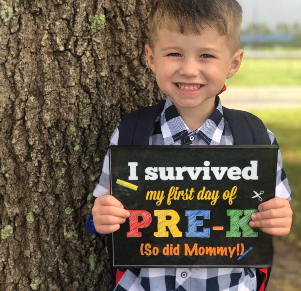 I Survived My First Day of Pre-k Sign Mommy Survived | Etsy