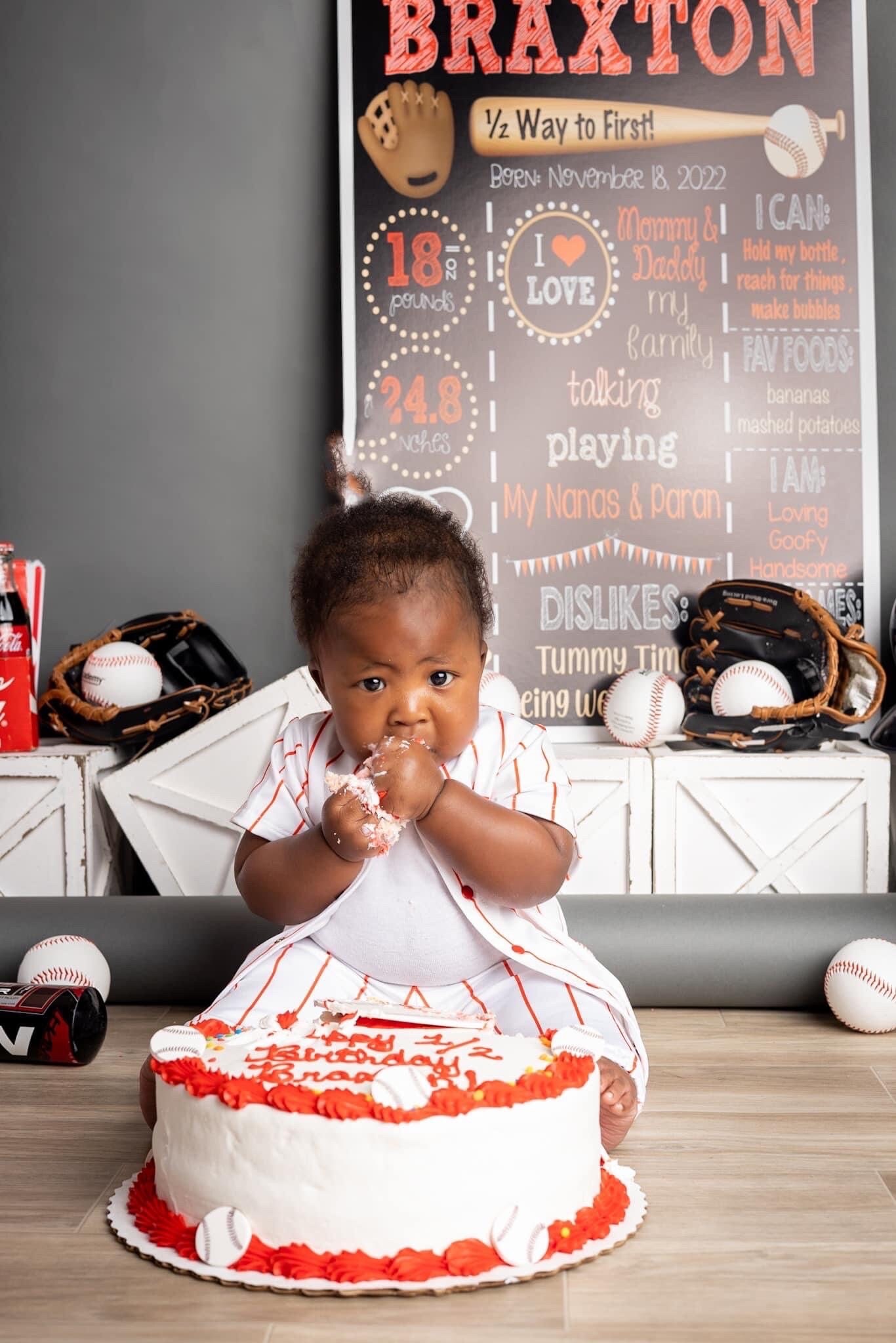 Half Way to One Chalkboard Sign - Print Yourself - Baseball Half ...