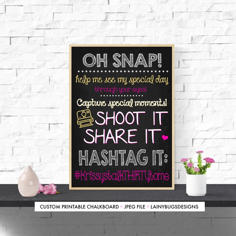 Hashtag Chalkboard - Etsy