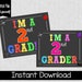 I'm a 2nd Grader Sign Instant Downloads First Day of - Etsy