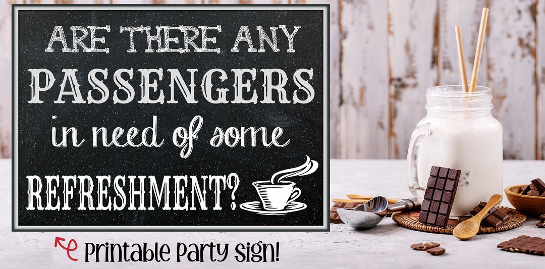 Refreshments Sign - Refreshment Sign - Winter Birthday Signs - Party ...