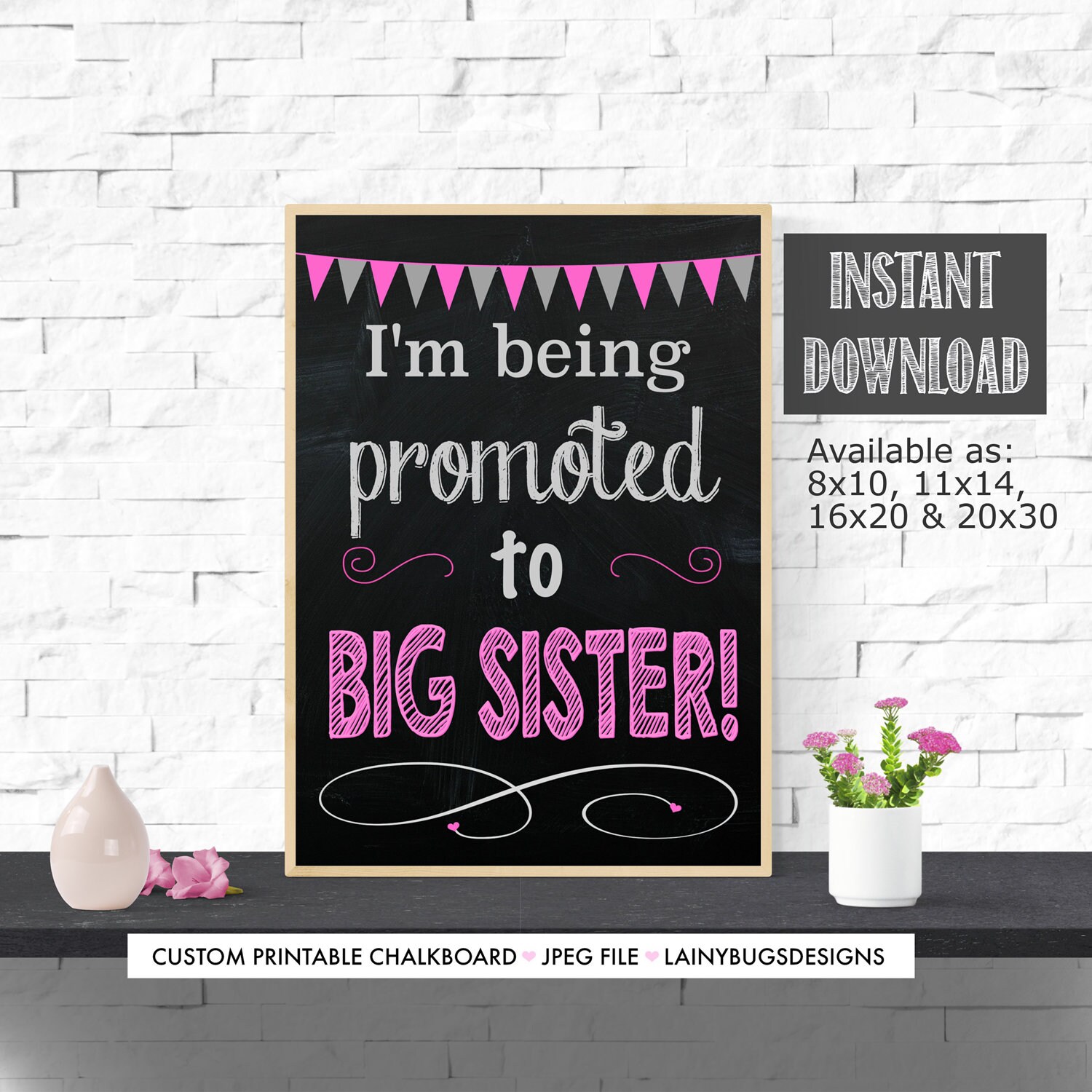 Big Sister Pregnancy Announcement Digital Instant Download - Etsy