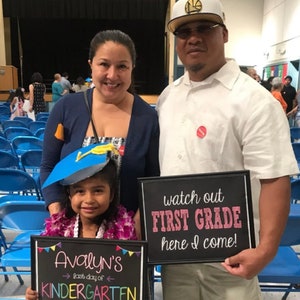 Watch Out First Grade Here I Come Sign - Digital - Chalkboard - 1st ...