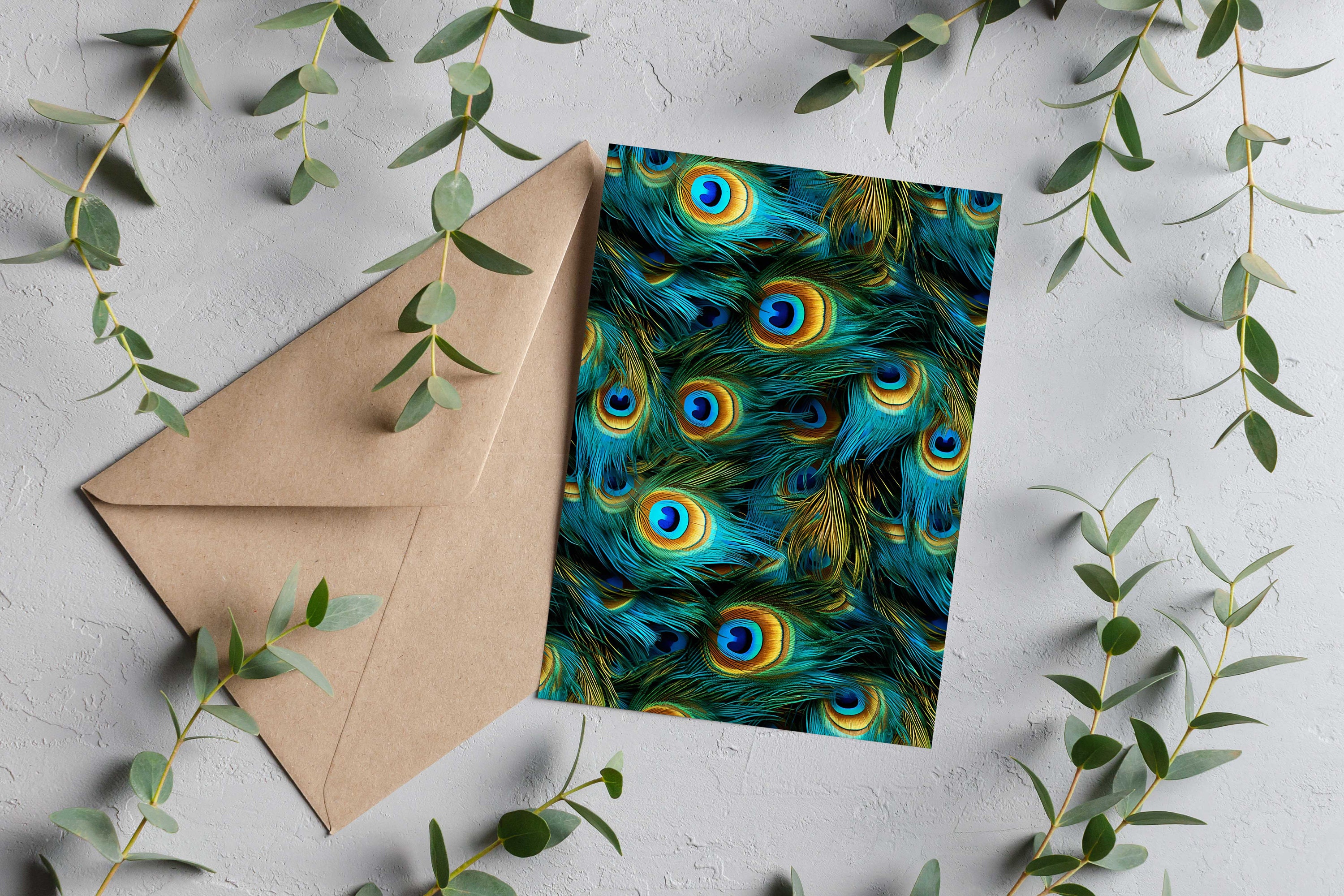 Realistic Peacock Feather Tiles - Premium Digital Tile Seamless Design ...