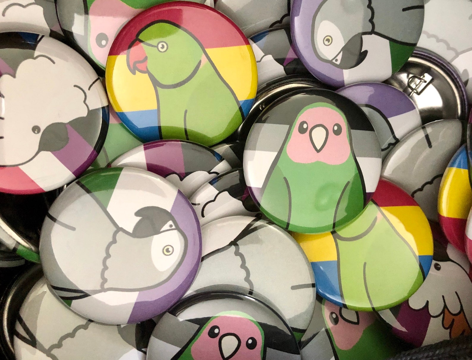 Pride Parrot Pins | Etsy