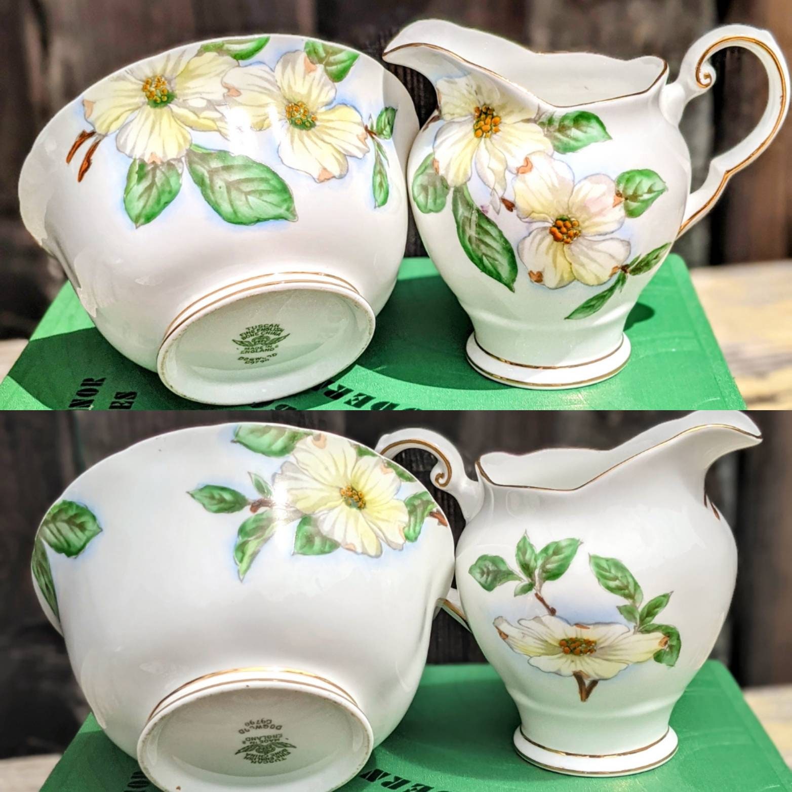 Vintage English Tuscan Bone China In The Dogwood Pattern-Cup & | Etsy