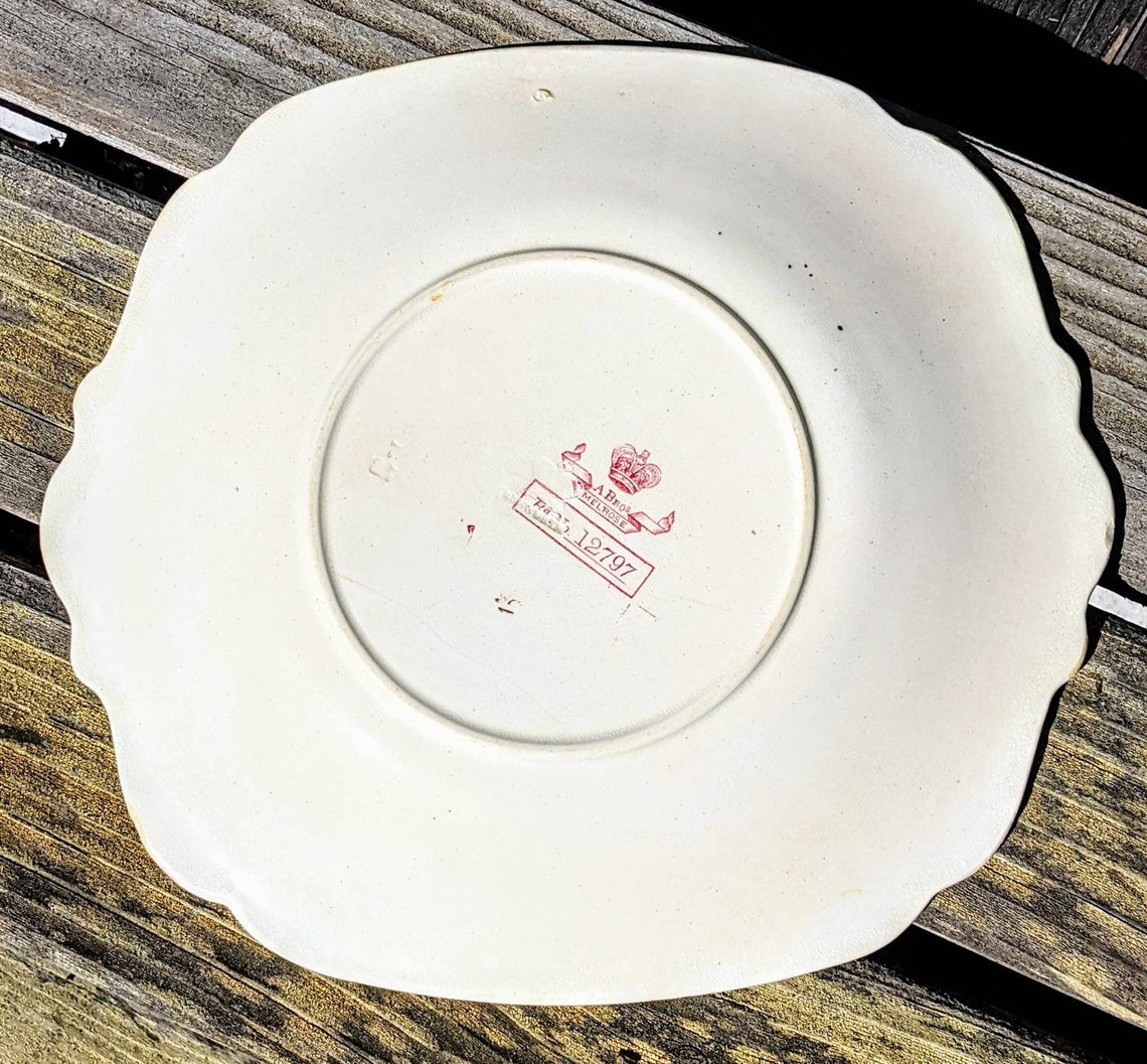 Rare Antique Pink melrose Bird Florals Pattern - Etsy