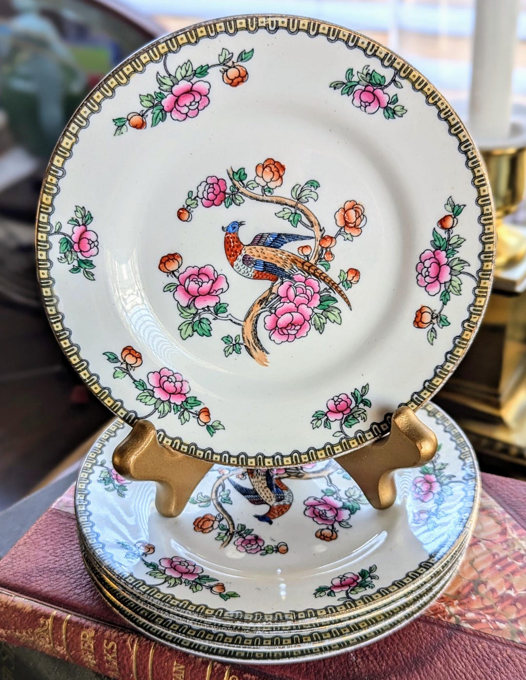 Antique Pheasant Bread Plate: F. Winkle & Co. Whieldon Ware, England - Etsy