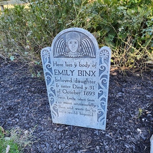 Hocus Pocus Emily Binx Custom Carved Tombstone Aged Sealed - Etsy