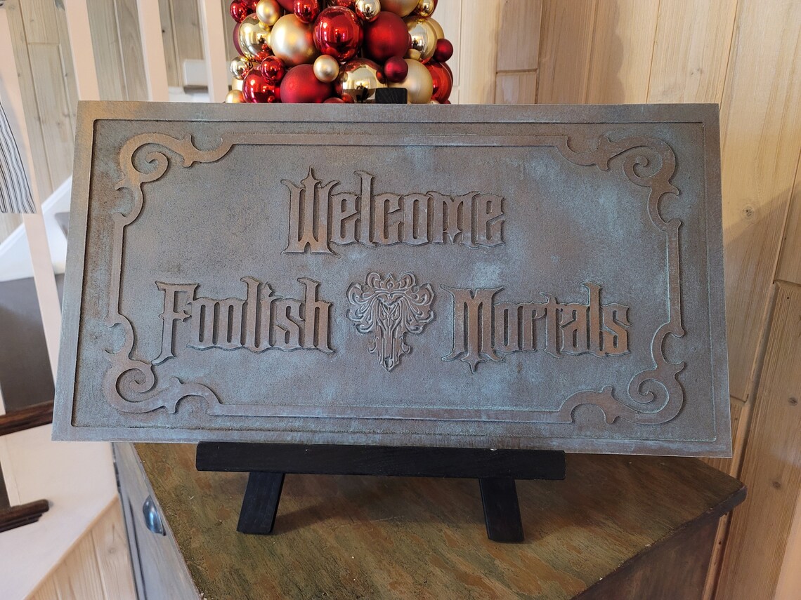 Disney the Haunted Mansion 'welcome Foolish Mortals' - Etsy
