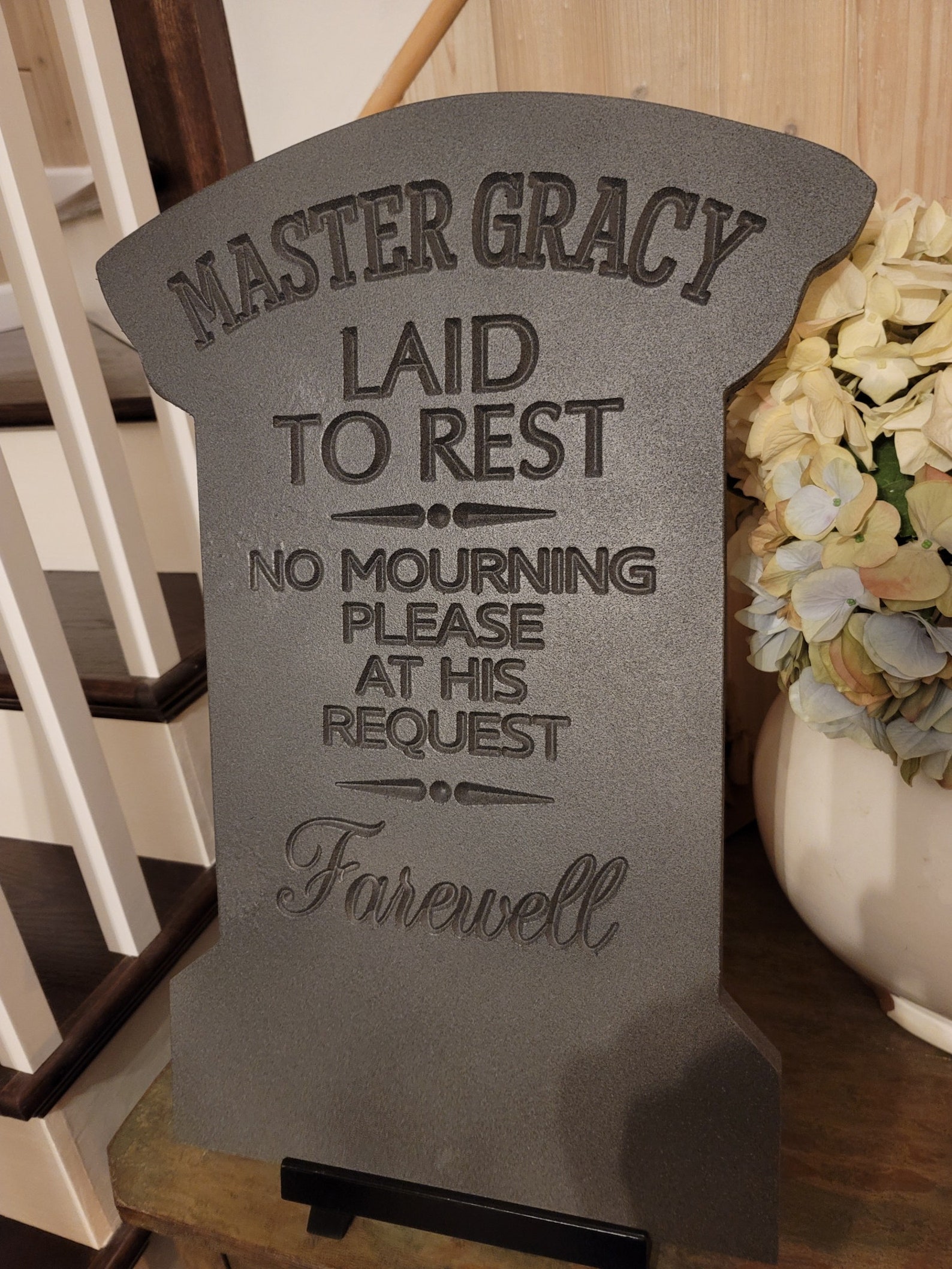 Disney The Haunted Mansion Tombstone Master Gracy CNC carved | Etsy