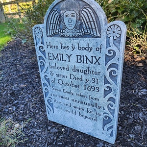 Hocus Pocus Emily Binx Custom Carved Tombstone Aged Sealed - Etsy