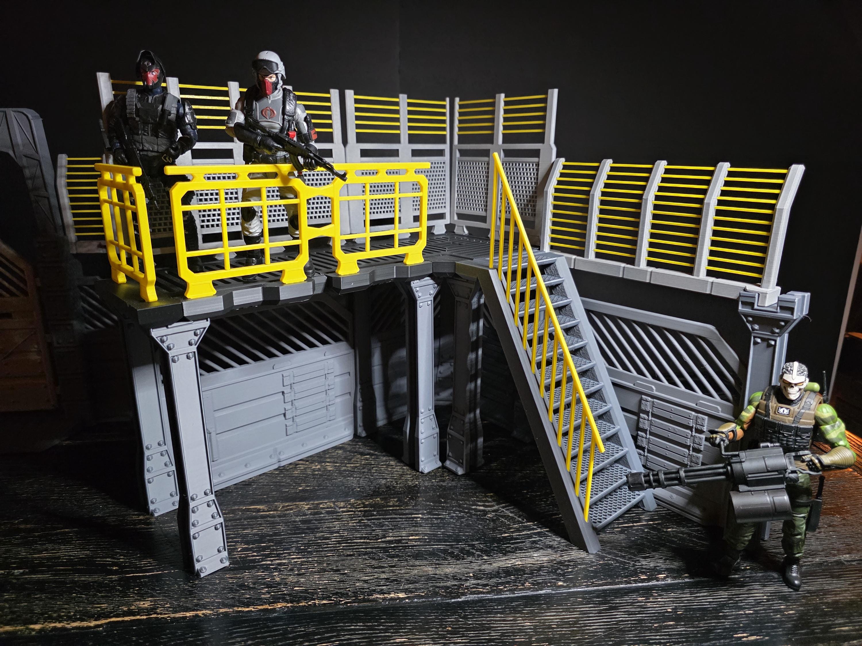 1/12 Scale Action Figure Modular Base Camp Military Themed GI Joe ...
