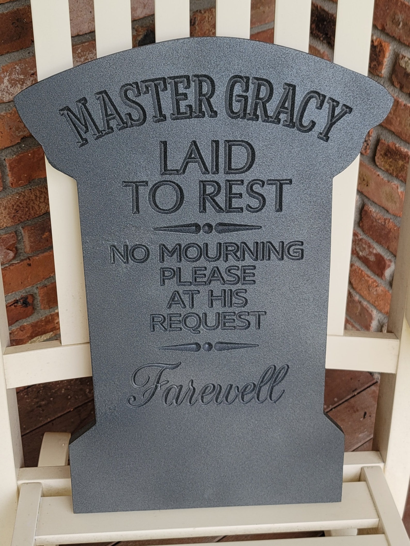 Disney The Haunted Mansion Tombstone Master Gracy CNC carved | Etsy