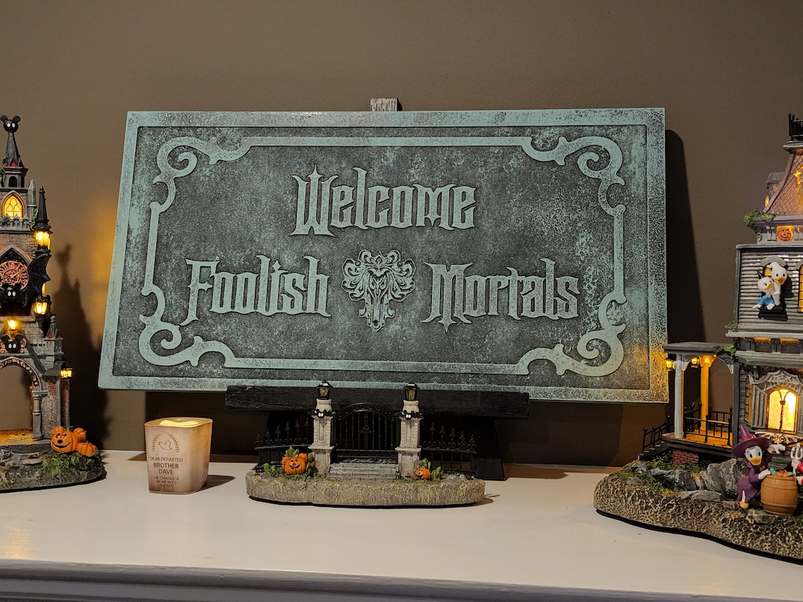 Disney the Haunted Mansion 'welcome Foolish Mortals' - Etsy