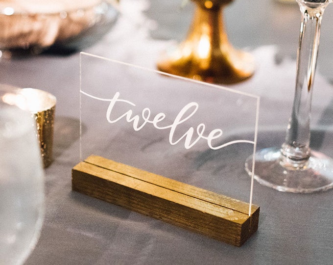 Custom Table Numbers Acrylic Wedding or Event - Etsy