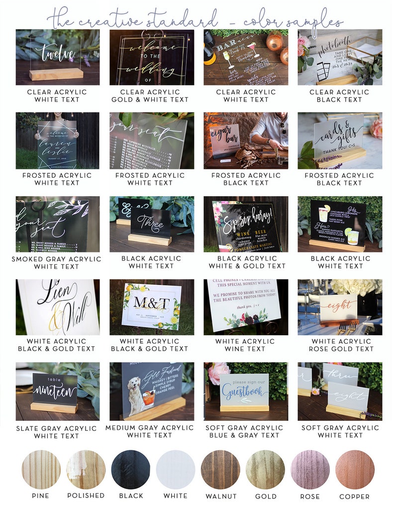 Custom Acrylic Wedding Menu Board Rose Gold - Etsy