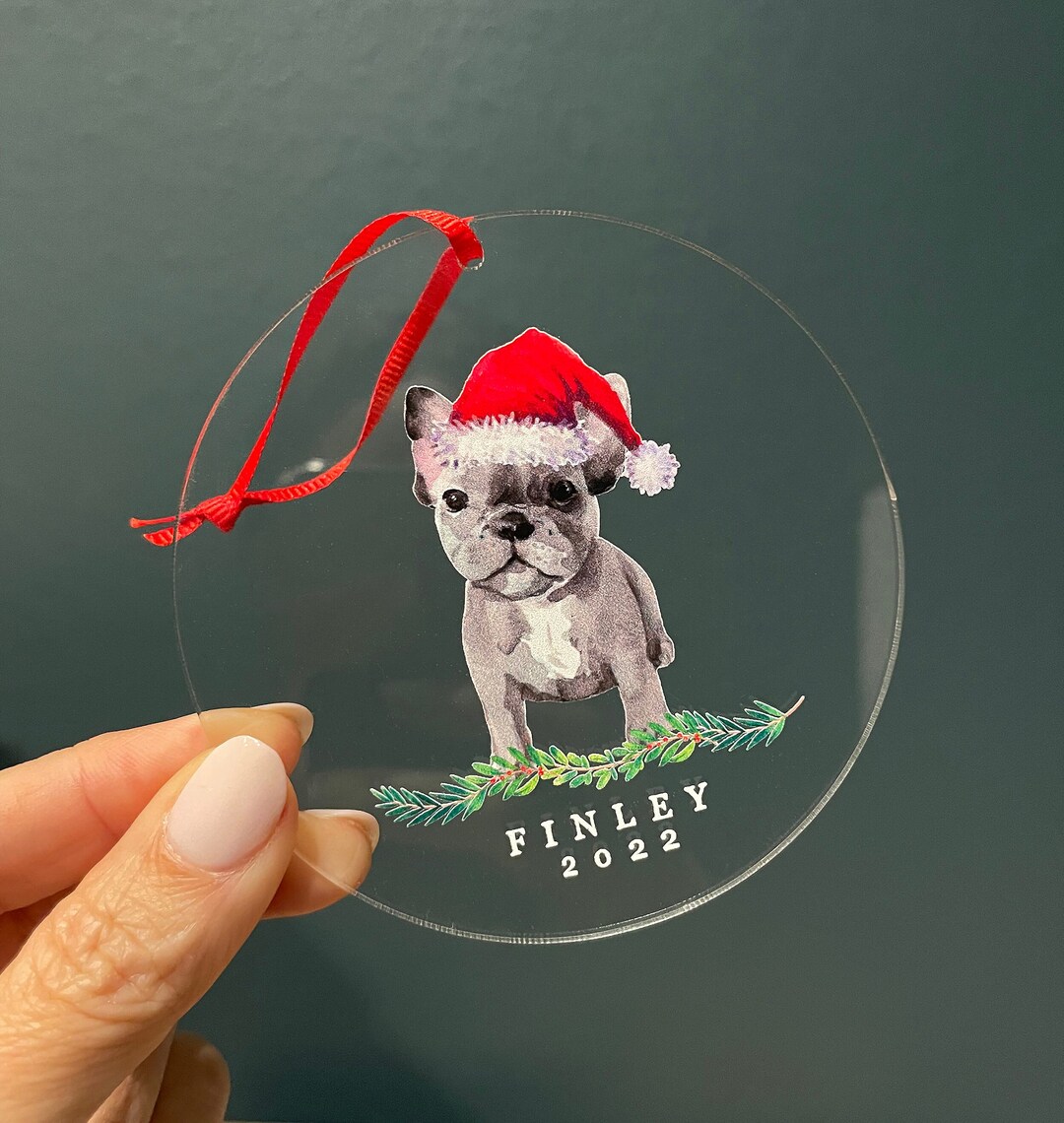 Custom Frenchie Ornament | Acrylic | Dog | French Bulldog | Xmas ...