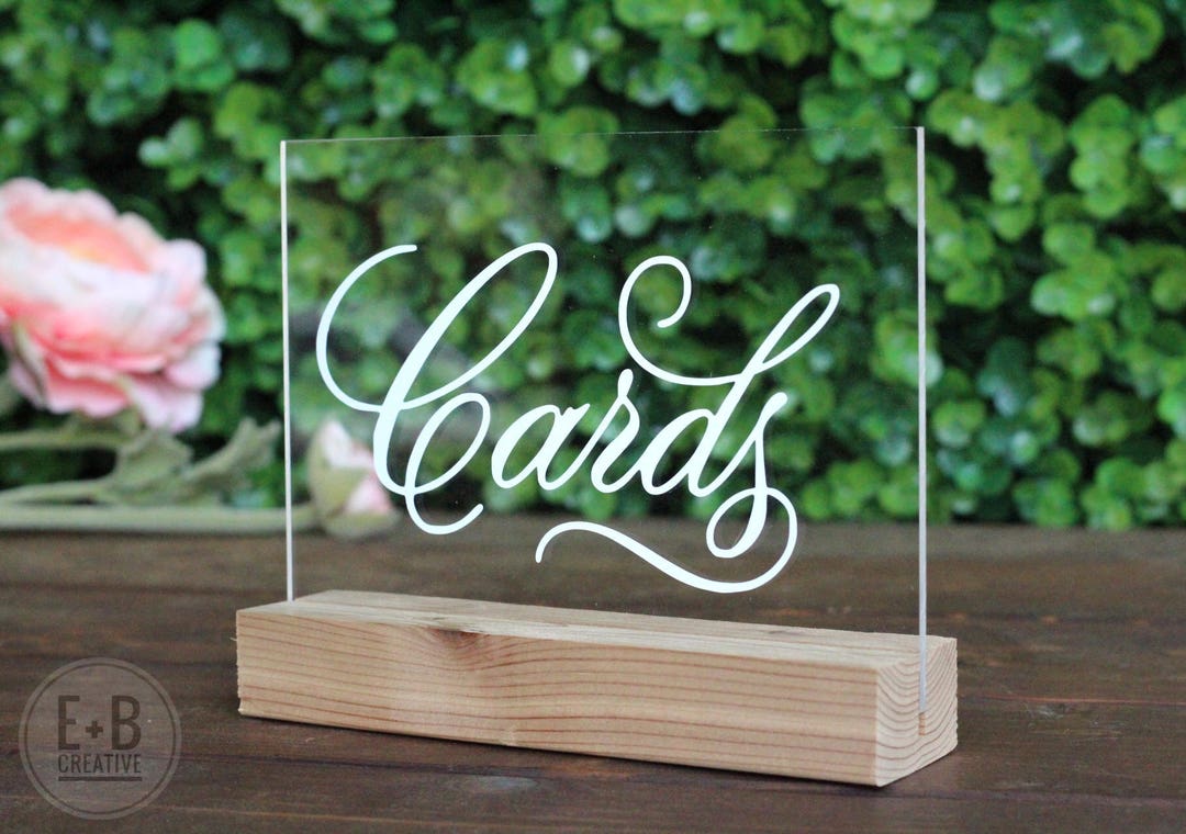 Cards Acrylic Wedding Sign - Etsy