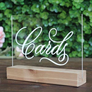 Cards Acrylic Wedding Sign - Etsy