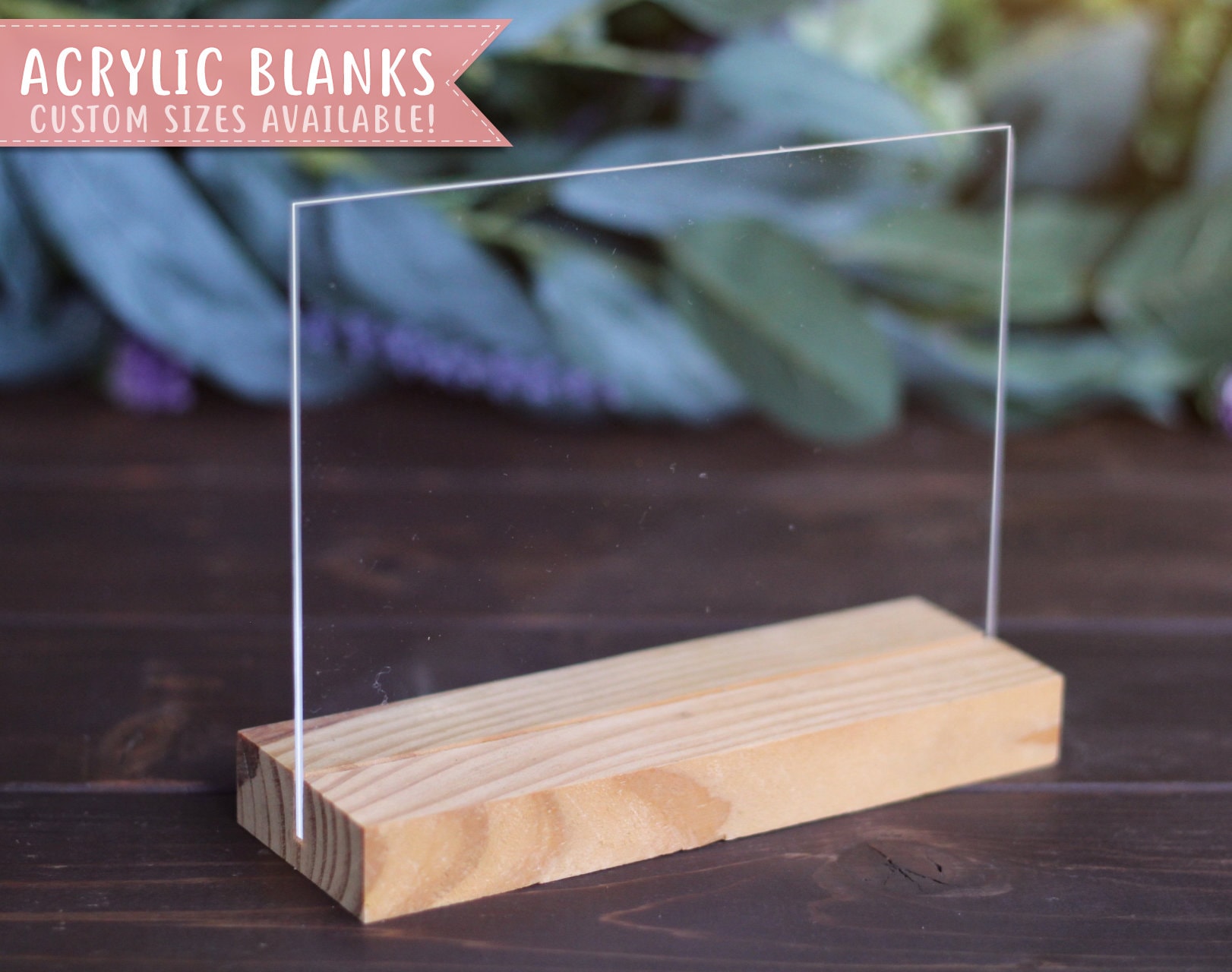 Blank Plexiglass Piece With Stand / Acrylic Sheet / Sign / Persplex - Etsy